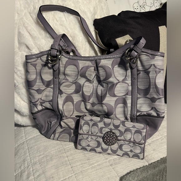 Coach | Bags | Lavender Coach Bag And Wallet | Poshmark